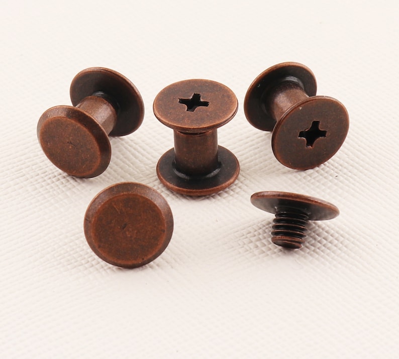 10mmx8mm Red Copper Round Rivets Stud 50pcs Head Button - Etsy