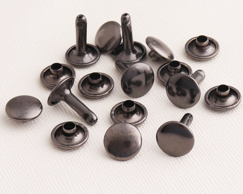 Black Rivets Studdouble Cap Round Rivets Bag Hardwarepost | Etsy