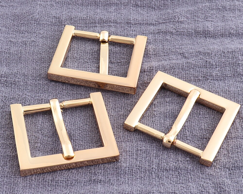 Gold Adjust Pin Bucklesingle Prong Belt Buckle square Center - Etsy