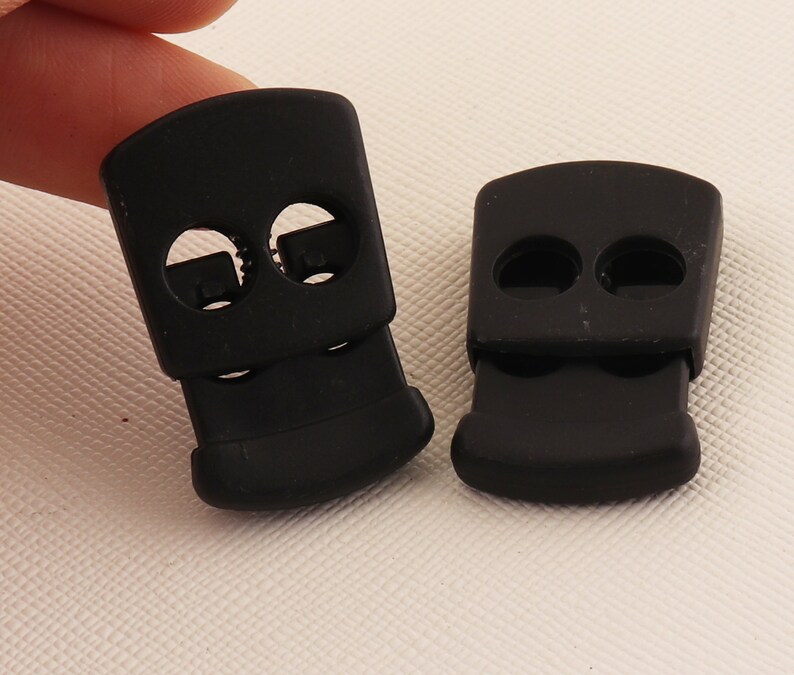 Double Hole Cord LockCord Lock StopperBlack Plastic Oval | Etsy