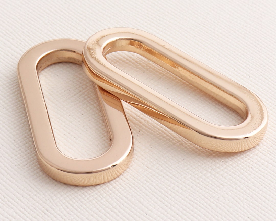 Light Gold Flat Oval O Ringspurse Ringoval Gold Closed Jump - Etsy