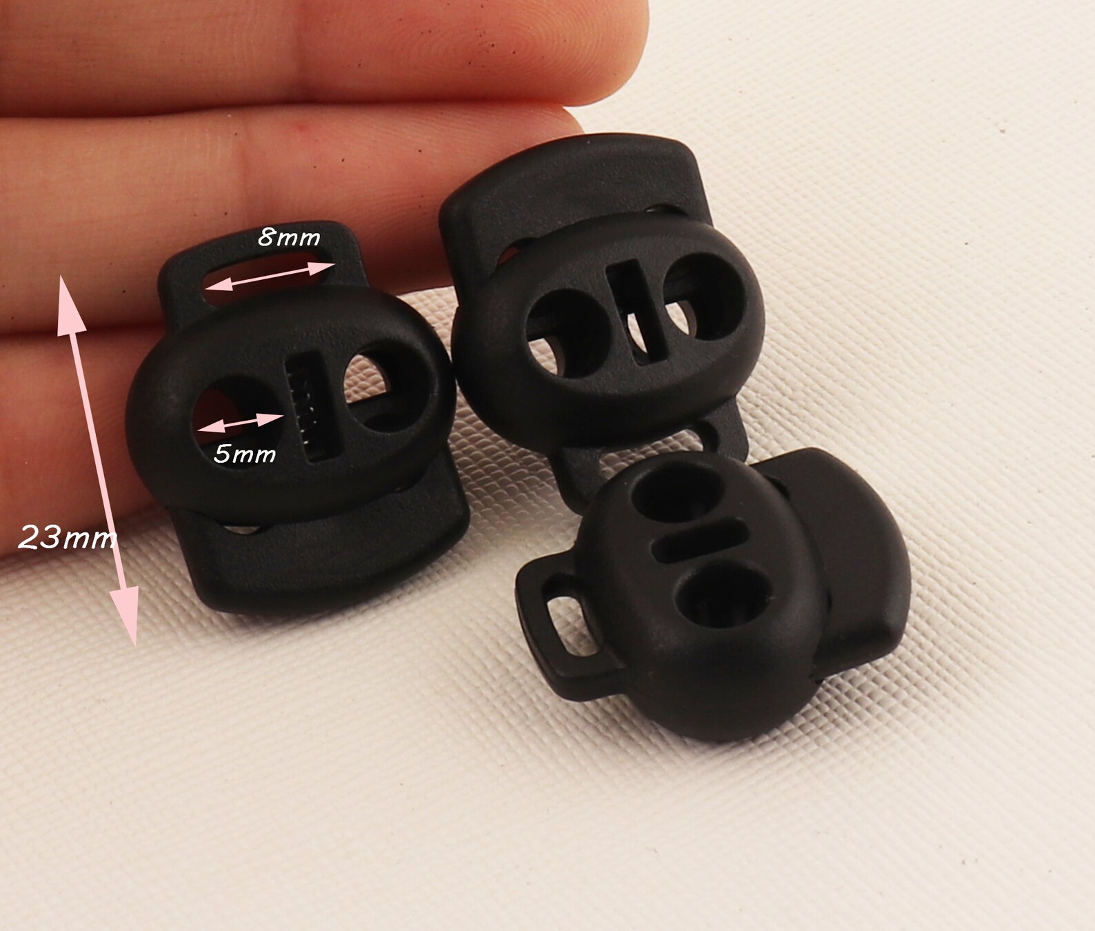 Black Cord Lock Stoppertransparent Cord Toggle Lockoval Bean - Etsy