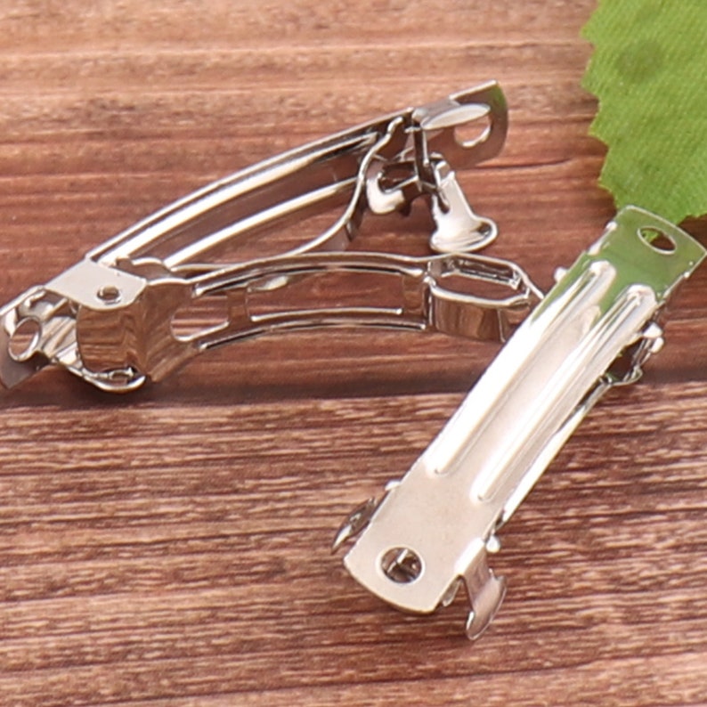 30pcs French Barrettes Clipmetal Clipssilver Clips Bowshair - Etsy