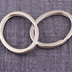 Silver Metal Key Rings, 30pcs Metal Oval Ring, 30mm Round Ring, Double ...