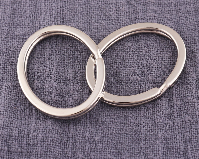 Silver Metal Key Rings 30pcs Metal Oval Ring 30mm Round - Etsy