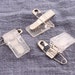 20pcs 30mm Clear Plastic and Metal ID Badge Clips ,badge Holders,id ...