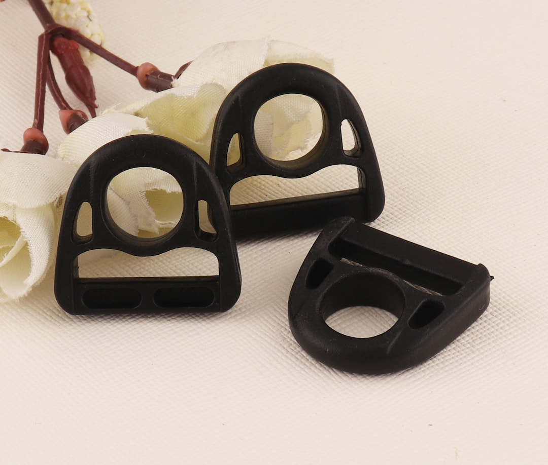 Black Plastic D Ring,adjuster Triangle With Bar Swivel Clip D Ring ...