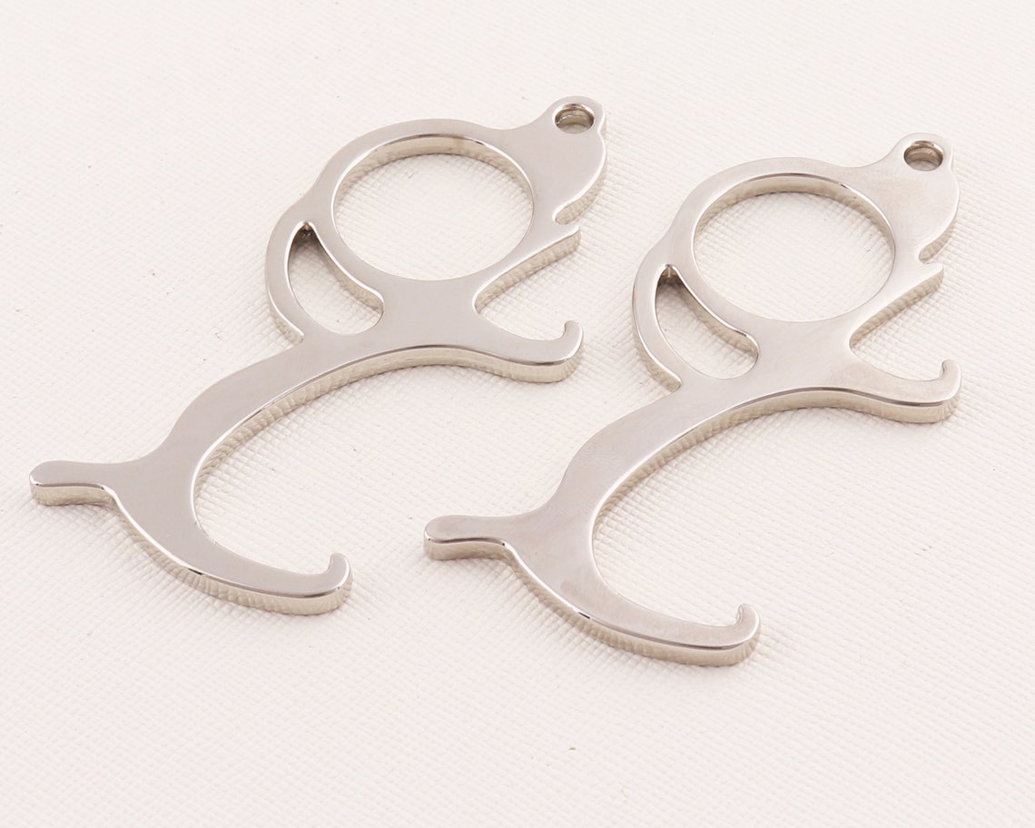 No-contact Germ Key Zinc Door Opener Touchless Tool Handle - Etsy