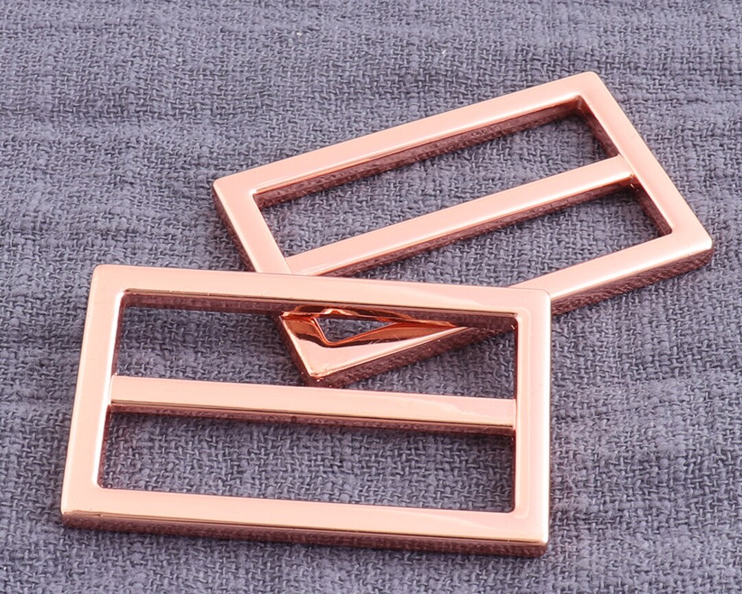 4pcs Rose Gold Metal Slide Buckle , Bag Belt Adjuster Sliders,center ...