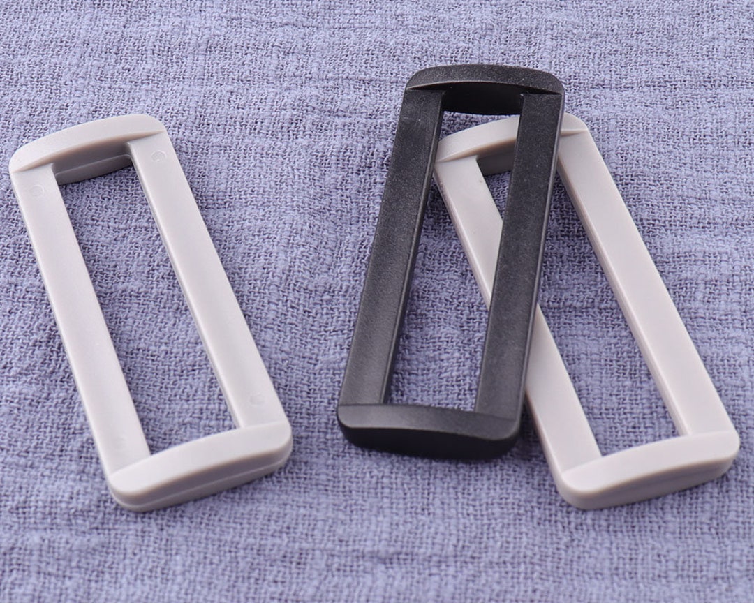 12pcs Black / Grey Rectangle D Ring,plastic Square Ring, Webbing Clasp ...