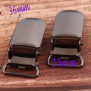 8 Pcs Gunmetal Metal Suspender Clips,15mm Pacifier Clip,bib Clips ...