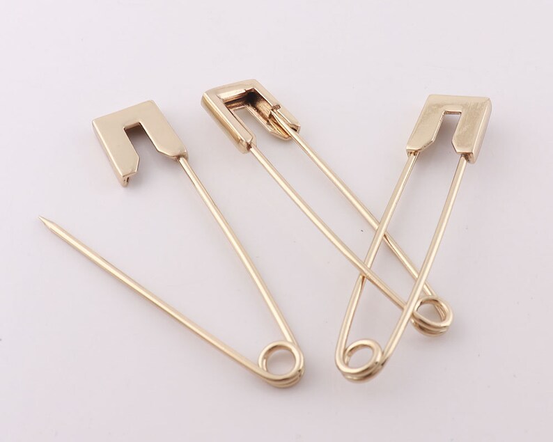 4pcs Gold Safety Pin,sewing Safety Pins,decorative Pins ,garment Pins ...