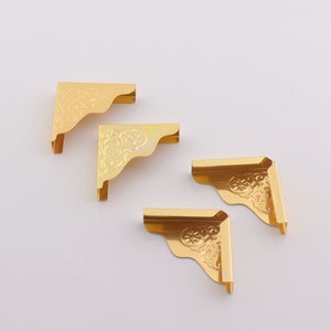 12PCS 35mm Box Corners, Gold Photo Frame Corner, Jewelry Box Corner ...