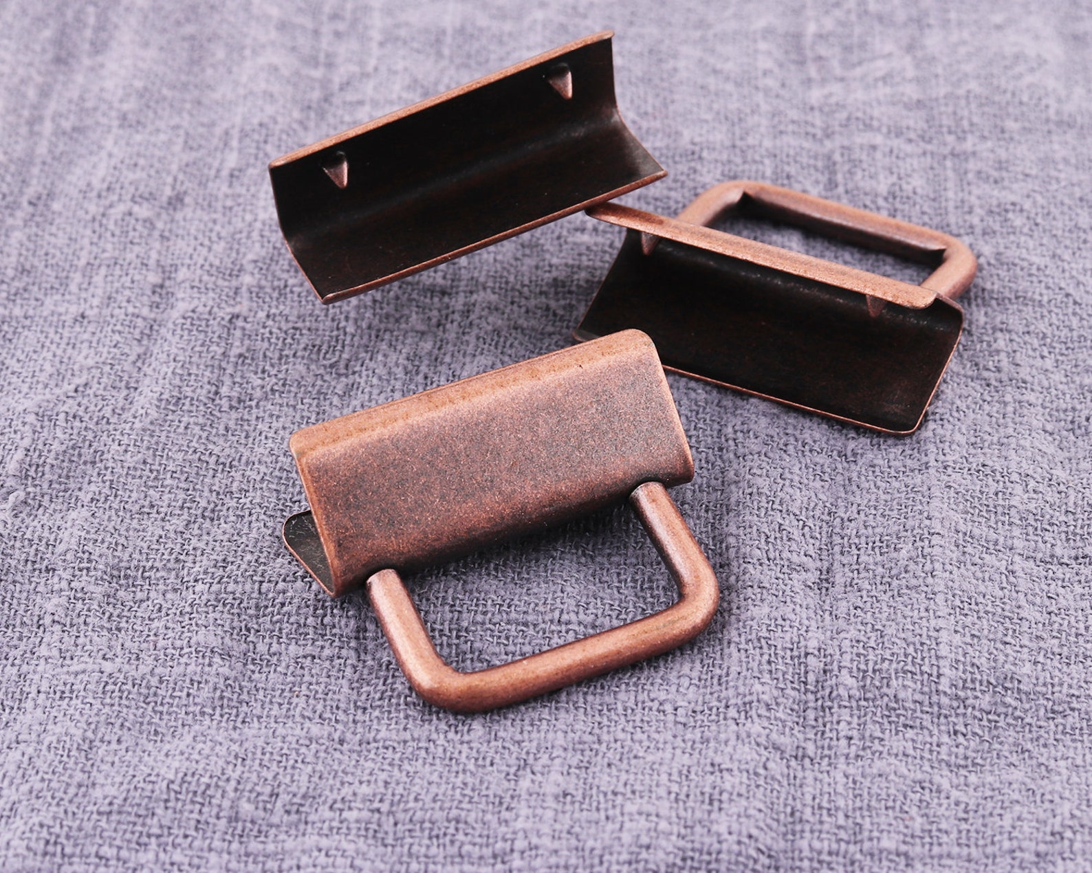 32mm Red Copper Plated Key Fobs and Key Rings webbing Key - Etsy