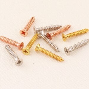 Rose Gold/light Gold/silver Slotted Wood Screws,decorative Screw,small ...