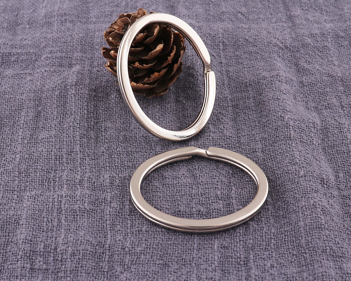 Silver Metal Key Rings 30pcs Metal Oval Ring 30mm Round - Etsy