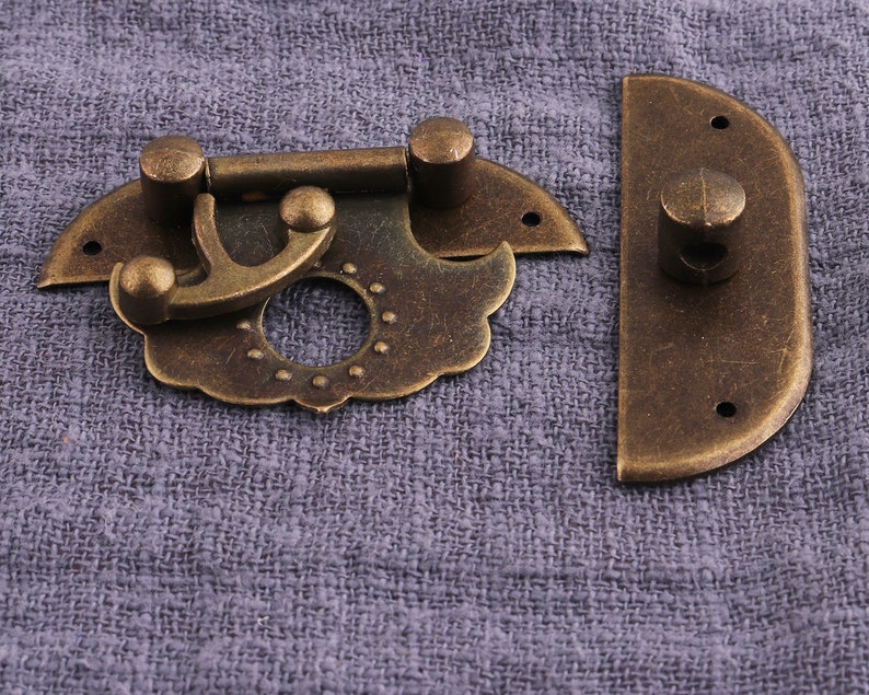 1set Alloy Padlock Round Flower Hasp/ Metal Jewelry Box/47mm - Etsy