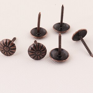Red Copper Upholstery Tacks, 11mm Sofa Nail, 30pcs Furniture Tacks ...