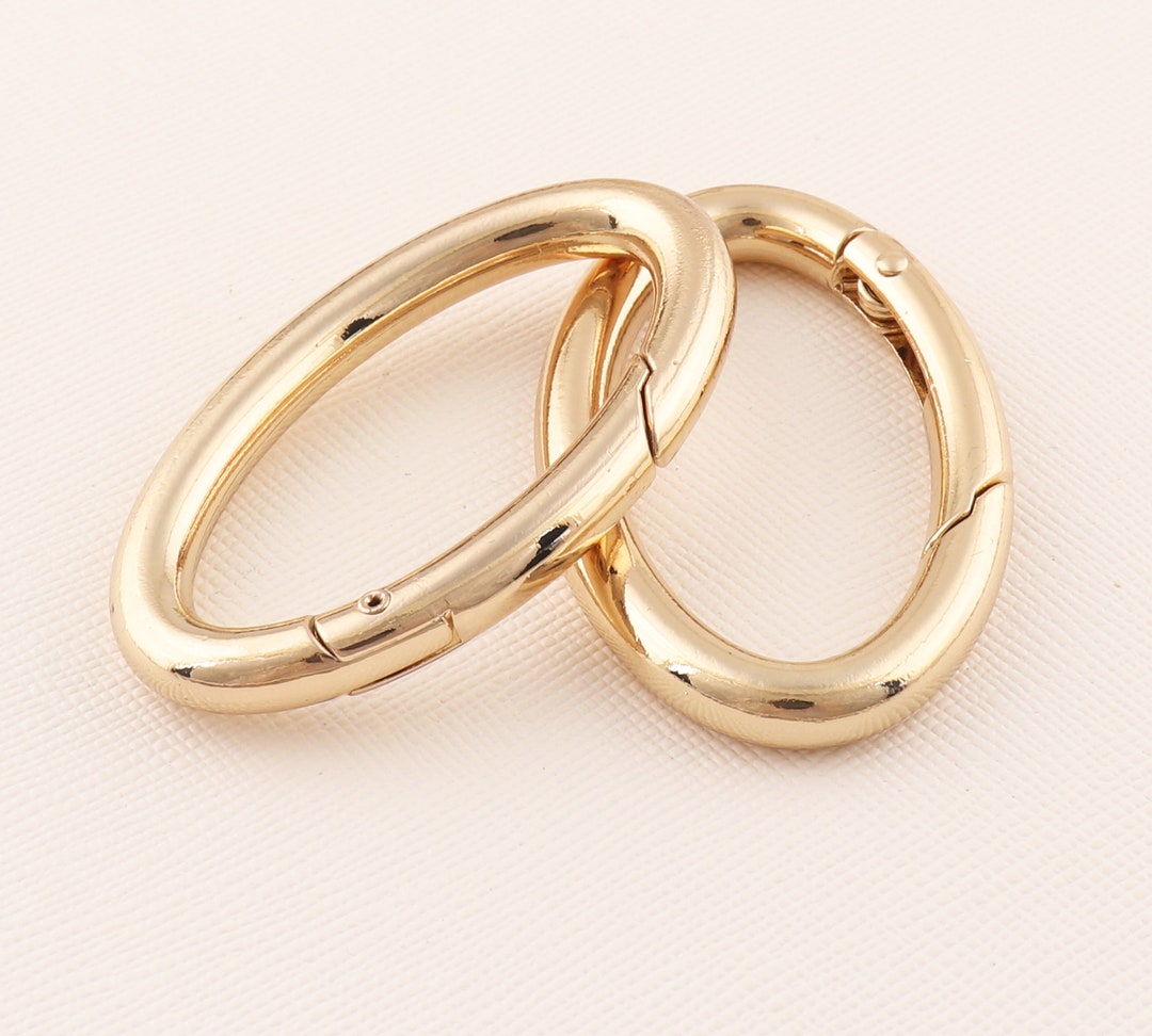 Metal Oval Ring, Silver/light Gold Round Ring, 6pcs Clasp Ring, Spring ...