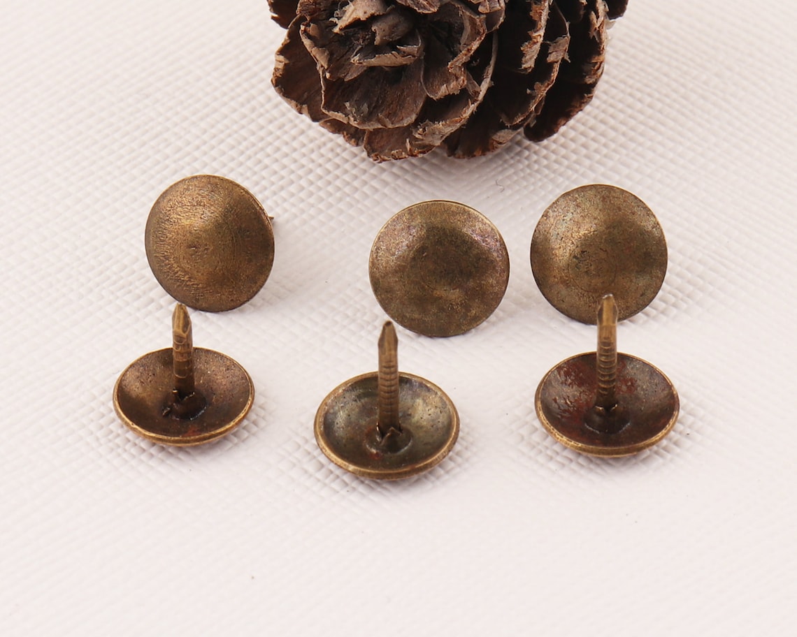 Bronze Round Head Decorative Nails 8mm Thumb Tacks 100pcs | Etsy
