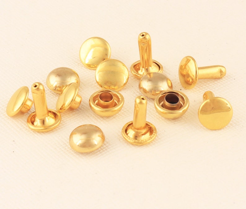 Metal Rivetsgold Rivets and Studsdouble Cap Rivet8mm - Etsy