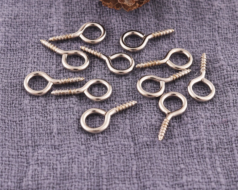 Screw Eye Screw Eye Bails15mm Mini Screw Eye Hook Bail - Etsy
