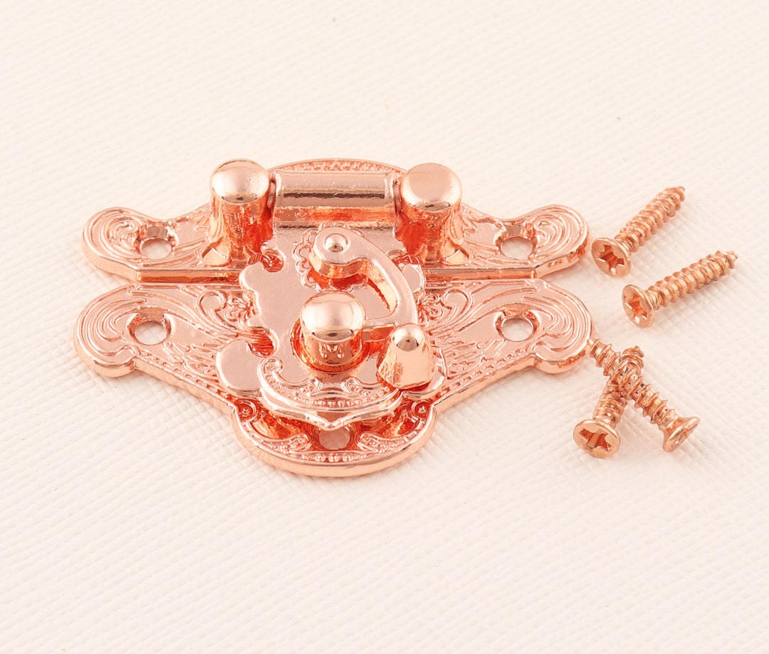Rose Gold Jewelry Box Latch, 2set Box Catches, 38mm Wooden Box Lock ...