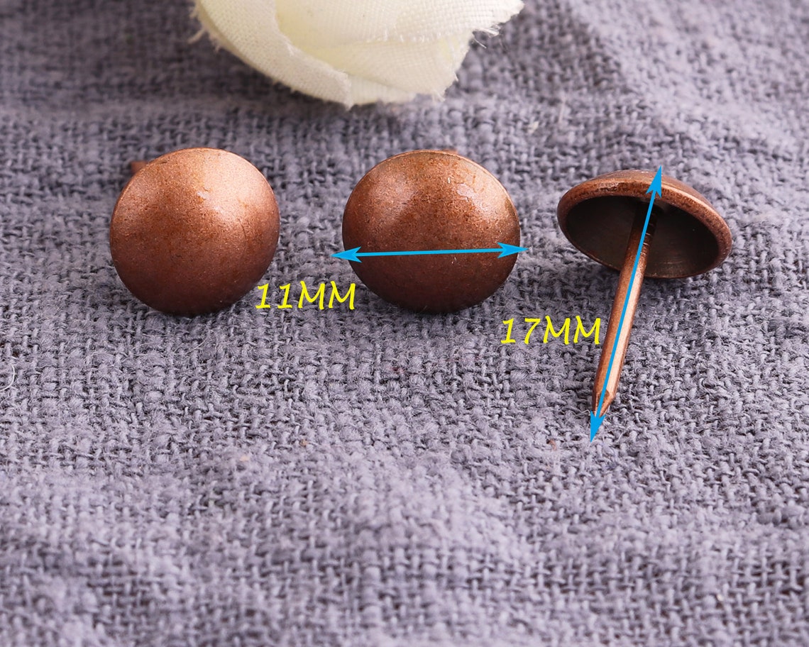 40 Pcs 17mmx11mm Push Pinsupholstery Tacks/nails Copper - Etsy