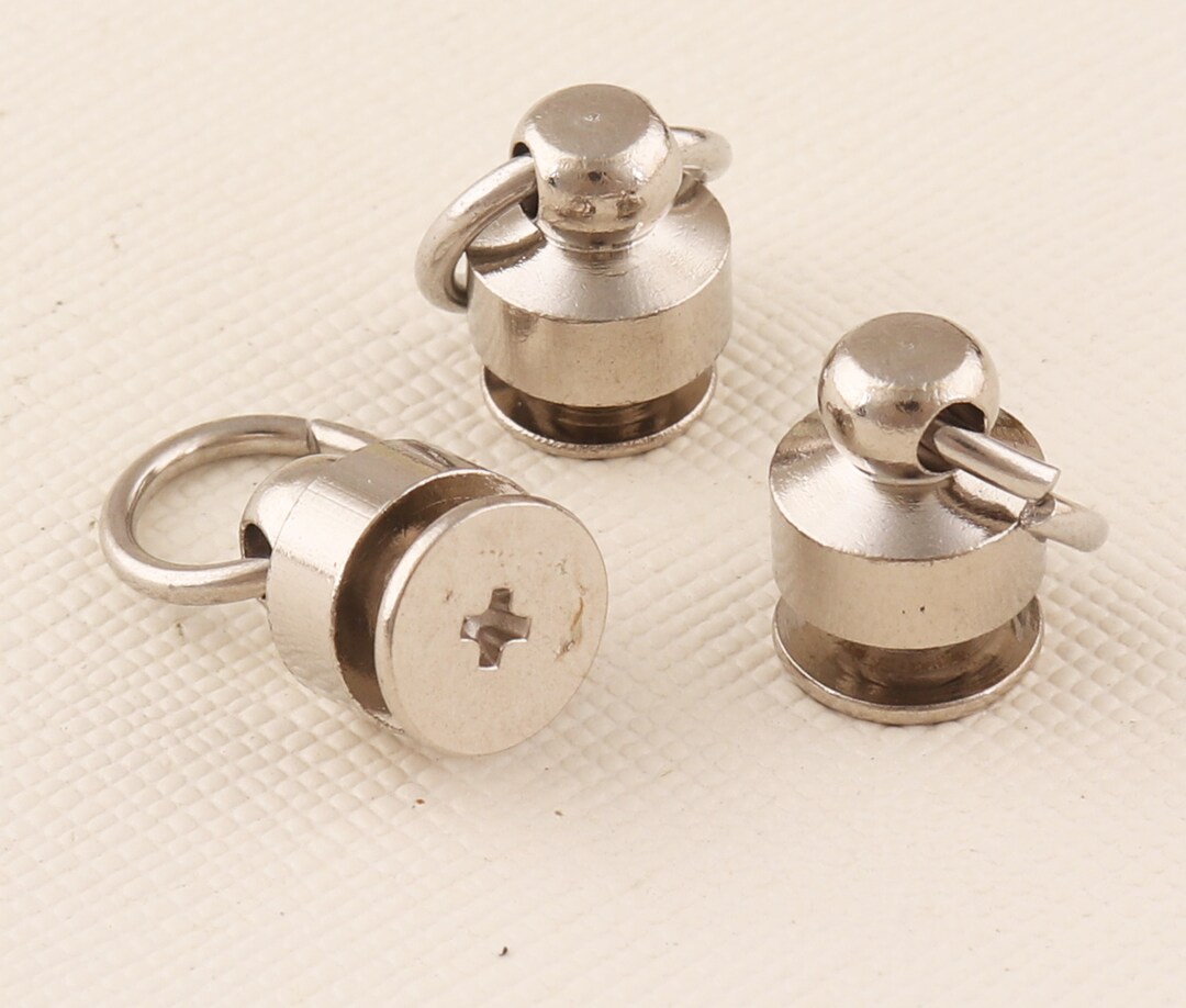 Metal Pull Ring Round Rivet Stud,round Head Screw Back Stud,30set Chain ...