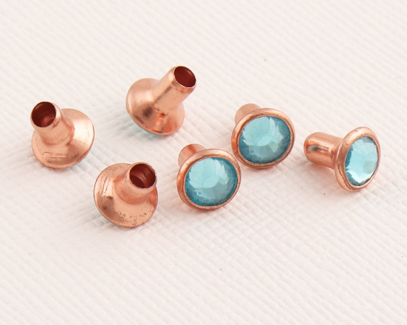 Crystal Rivets Blue Metal Rivet 40pcs Round Rivet 5mm | Etsy