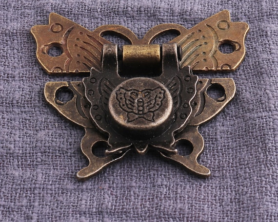 1set Butterfly Hasp Classical Wooden Box Metal Lock Catch | Etsy