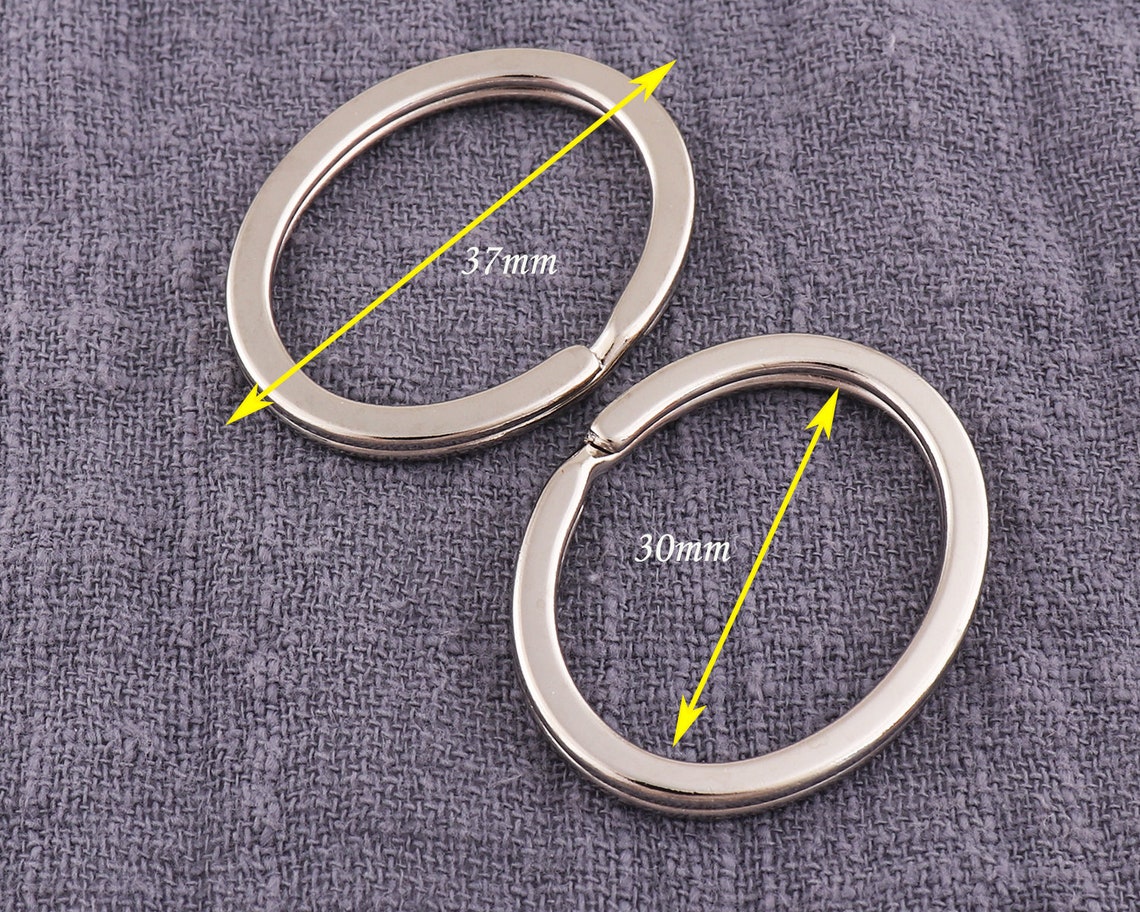 Silver Metal Key Rings 30pcs Metal Oval Ring 30mm Round - Etsy