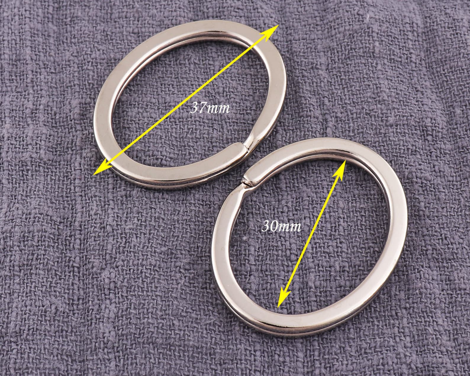 Silver Metal Key Rings 30pcs Metal Oval Ring 30mm Round - Etsy