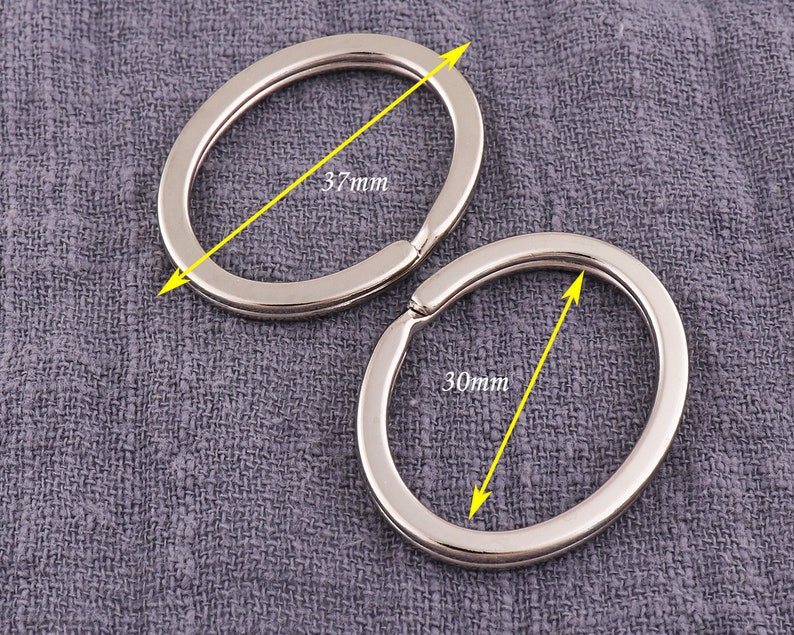 Silver Metal Key Rings 30pcs Metal Oval Ring 30mm Round - Etsy