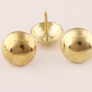 Gold Upholstery Tacks, 20mm Decorative Push Pins, 20pcs Furniture Tacks ...