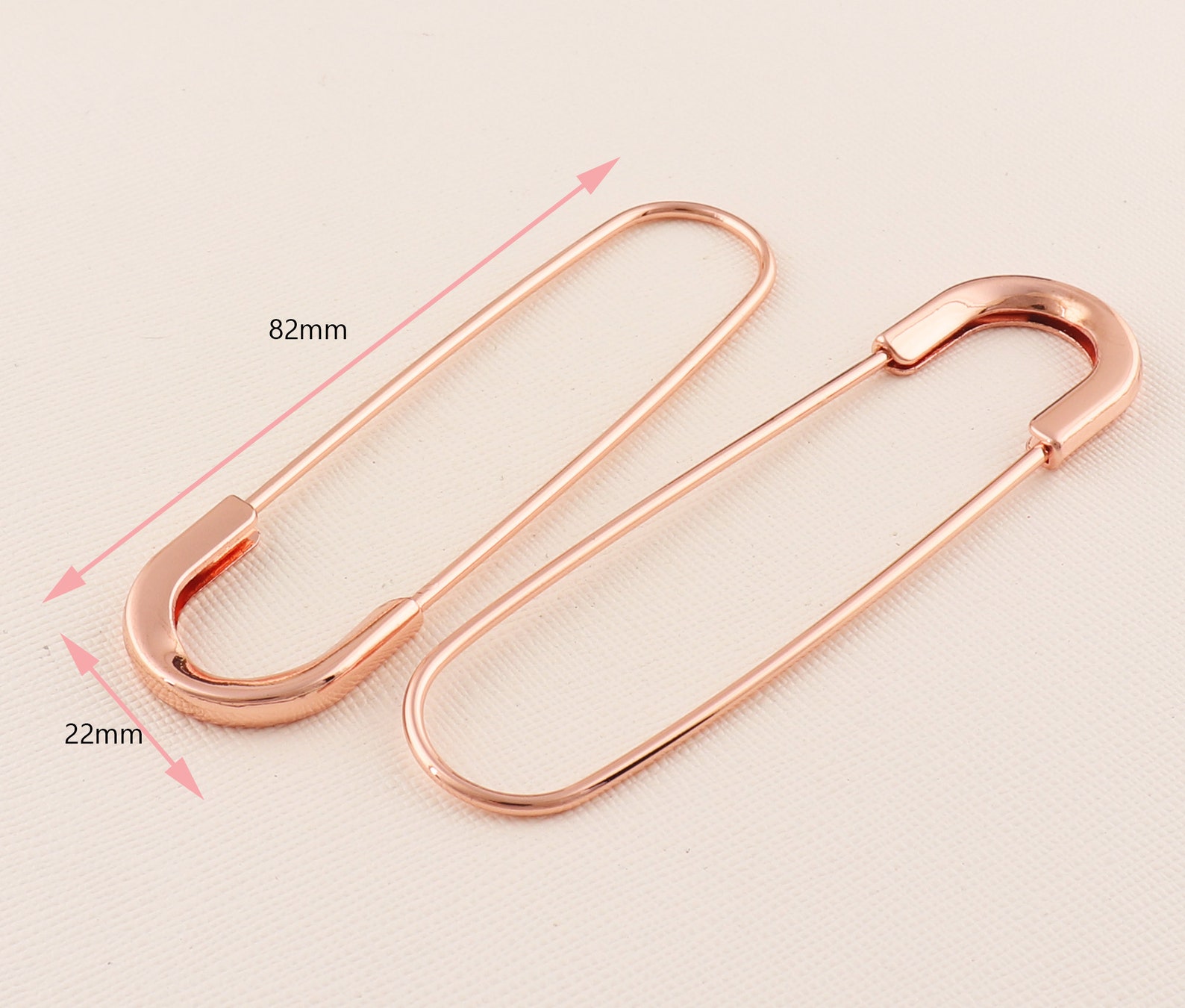 Jumbo Safety Pins Rose Gold 22mm Large Safety Pins 6pcs - Etsy