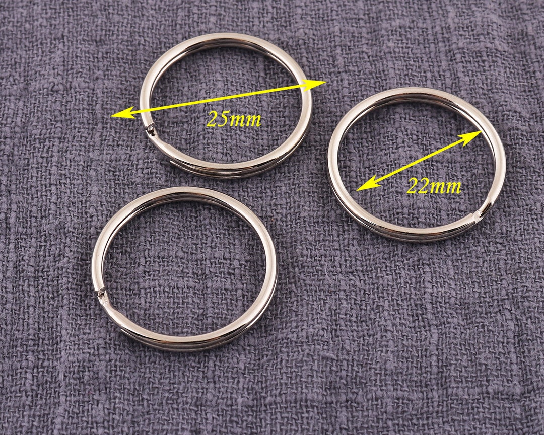 50pcs Jump Rings, Key Rings, 25mm Split Rings, Silver Key Rings, Key ...