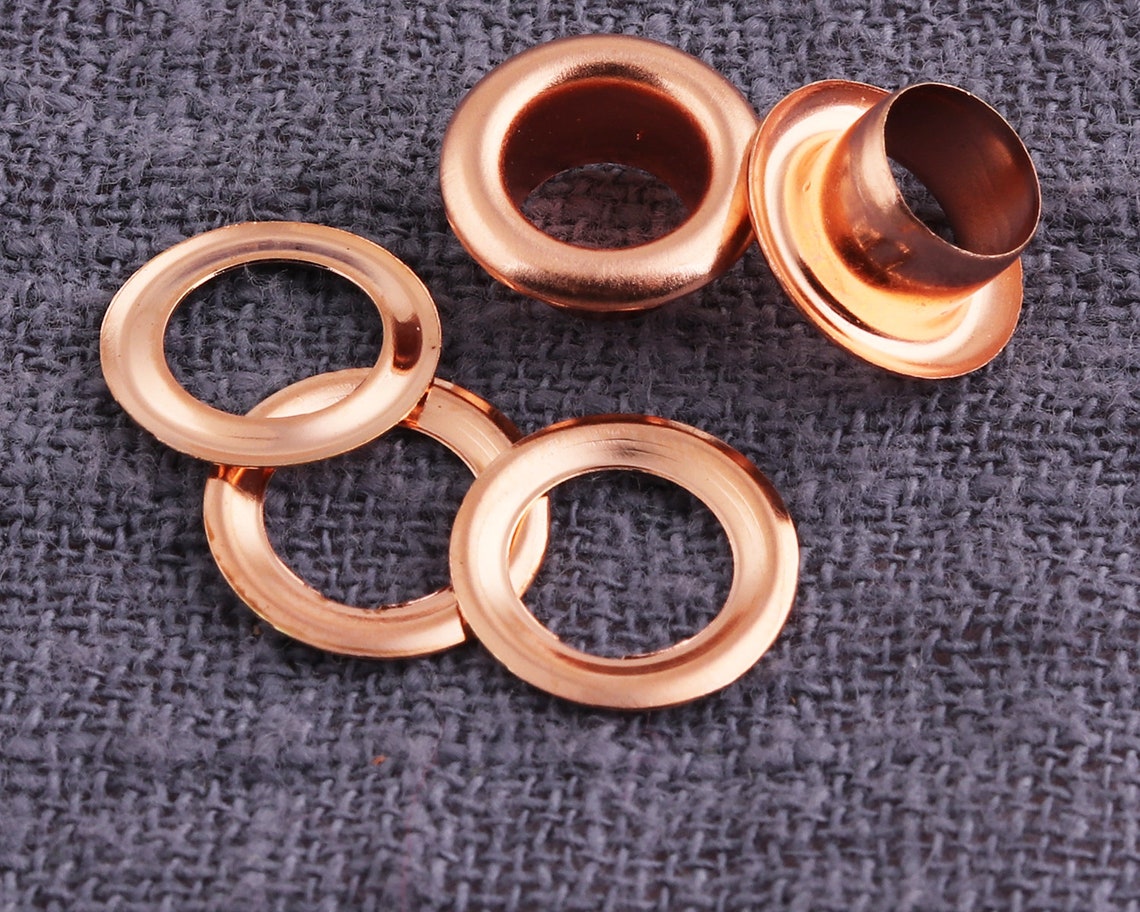 20pcs Rose Gold Eyelet Grommets with Washer Brass Metal | Etsy