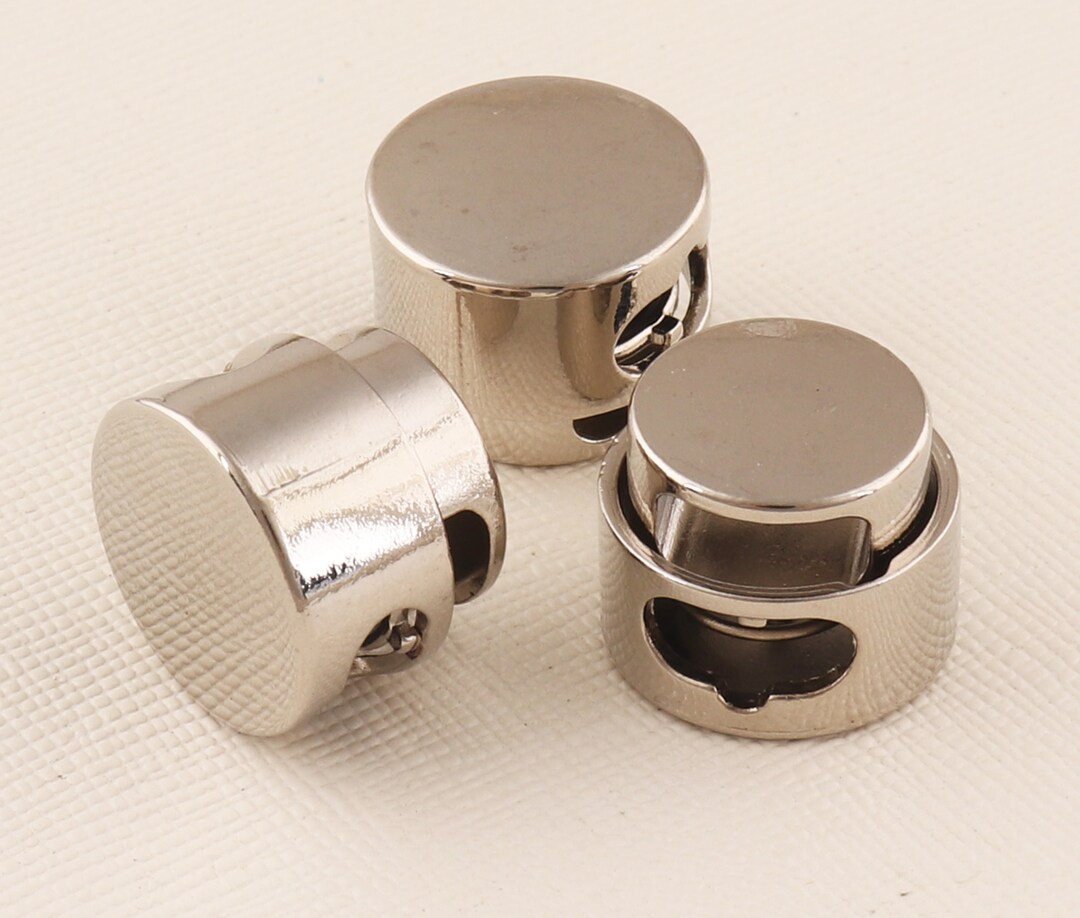 Spring Cord Lock,silver Cord Lock Stopper,single Hole Round Toggle,end ...