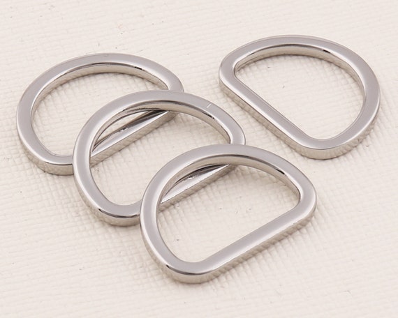 Silver Flat D-rings D Bucklesd Rings Metal Buckles for | Etsy