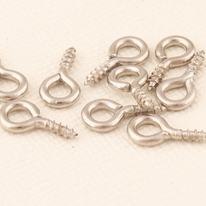 Screw Eye Bails,silver Screw Eyelets Eye Pin Ring Connector Eyepins ...