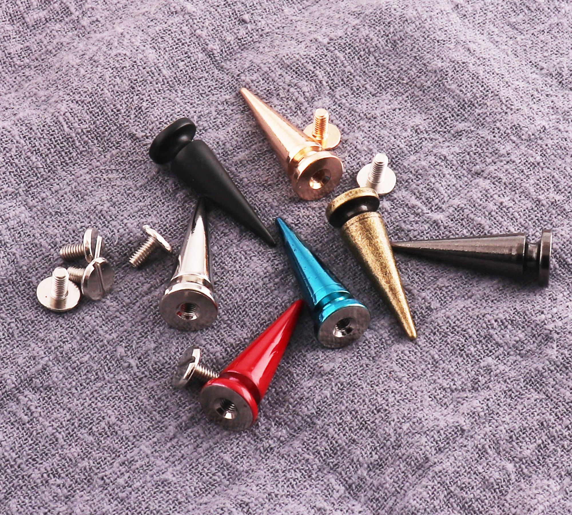 Nailhead Spike Rivets Multi Color Spike Punk Studs Bullet - Etsy
