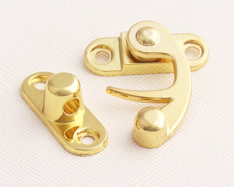 Jewelry Box Lock Catch Latches Wooden Box,gold Box Clasp - Trinket Box ...