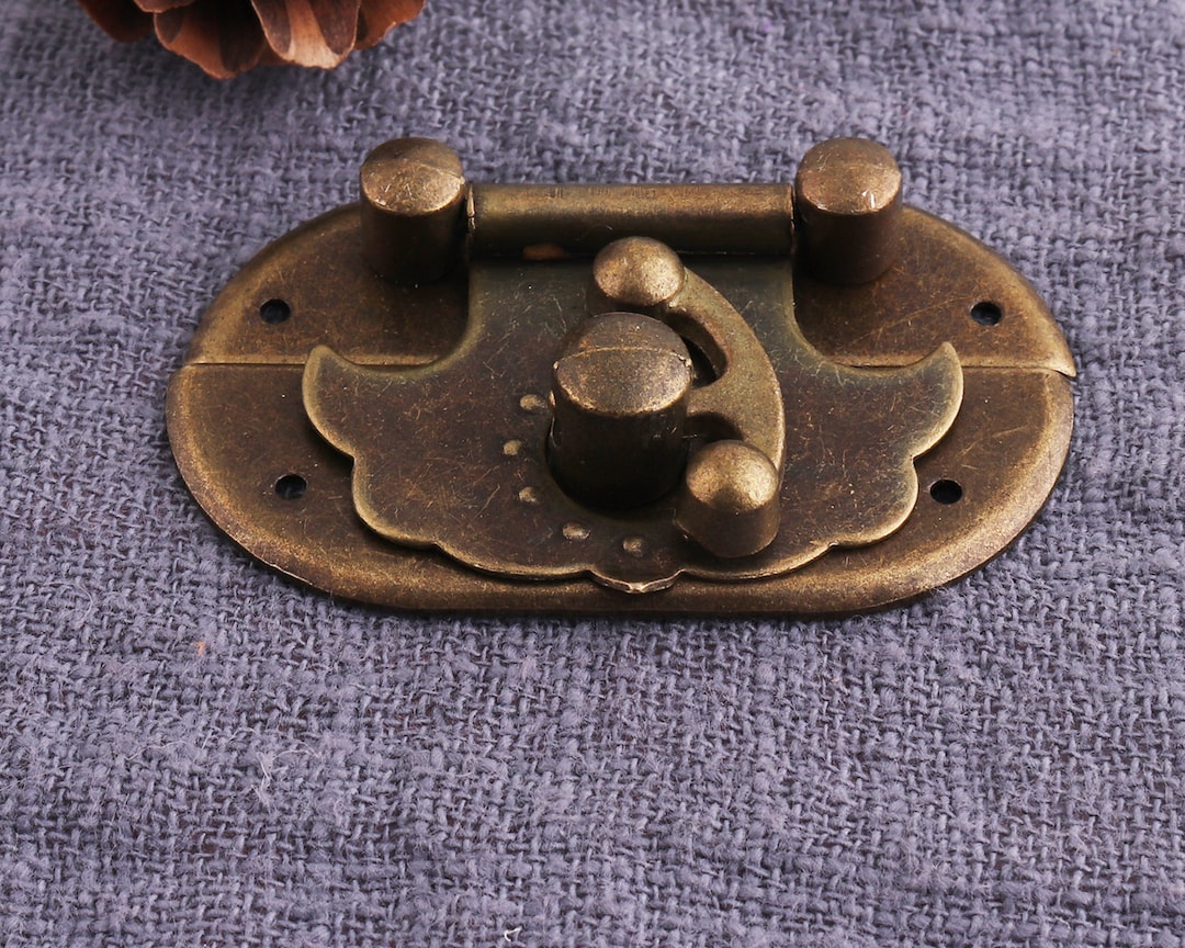 1set Alloy Padlock Round Flower Hasp/ Metal Jewelry Box/47mm Old ...