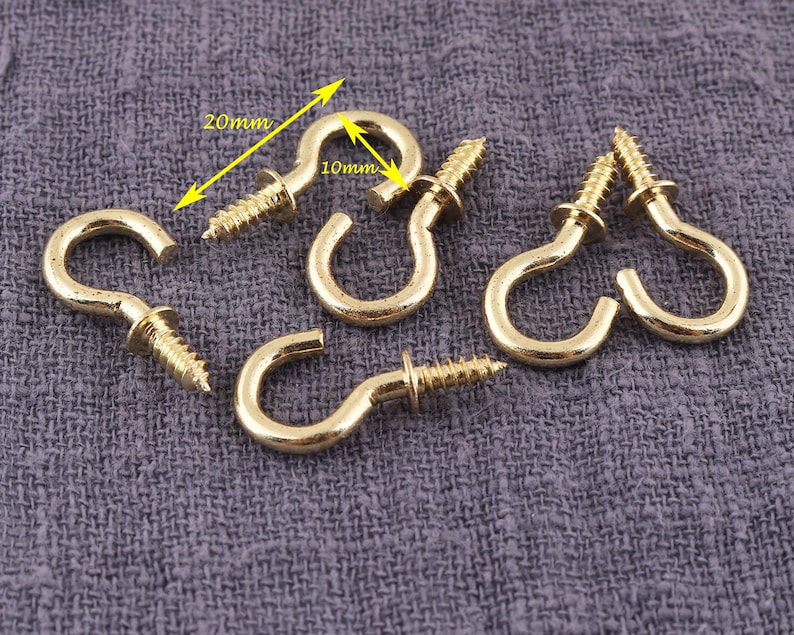 Mini Eye Hooks 100pcs Screw Eyelet 10mm Screw Hooks Screw - Etsy