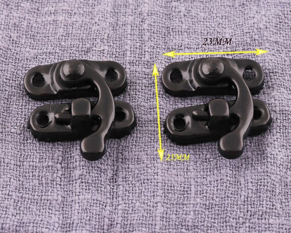 1 25mm Locks 20set Black Ox Horn Latch Wooden Box Hollow Hasp metal Hasp Lock Catch for Leather Suitcase Buckle Clasp Etsy UK