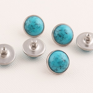 Blue Metal Rivet, 12mm Decorative Rivets, 20pcs Crystal Rivets, Round ...