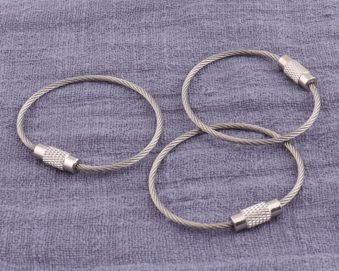 150mm Stainless Steel Wire Key Ring 20pcs Stainless Steel | Etsy