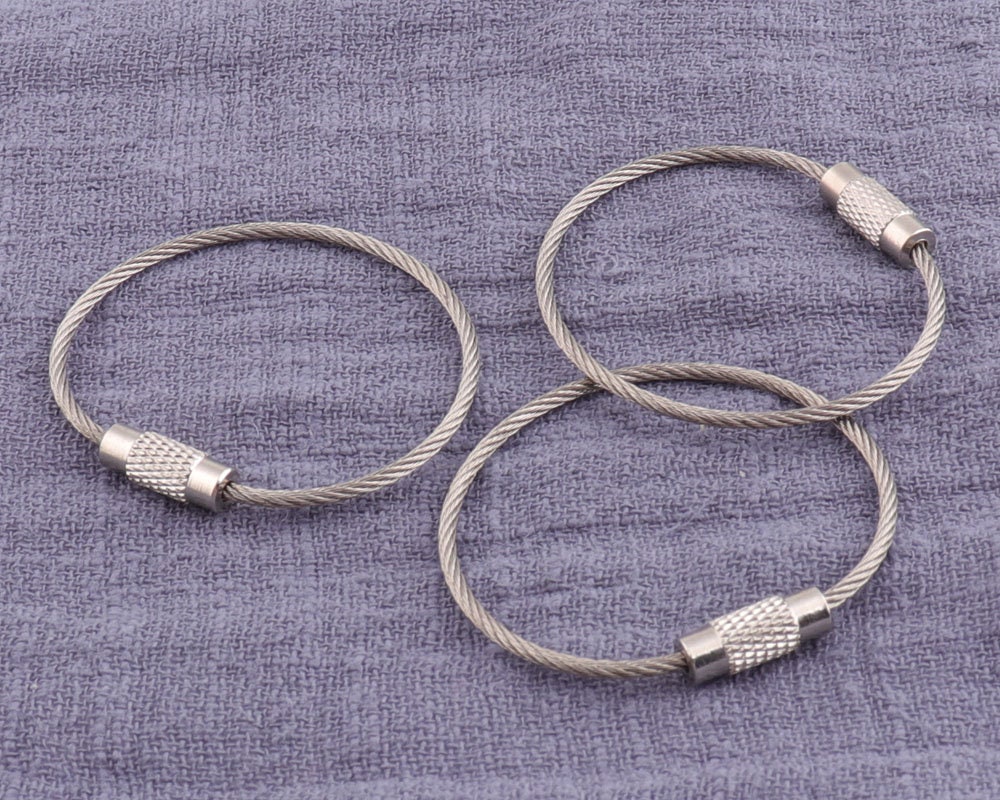 150mm Stainless Steel Wire Key Ring 20pcs Stainless Steel | Etsy