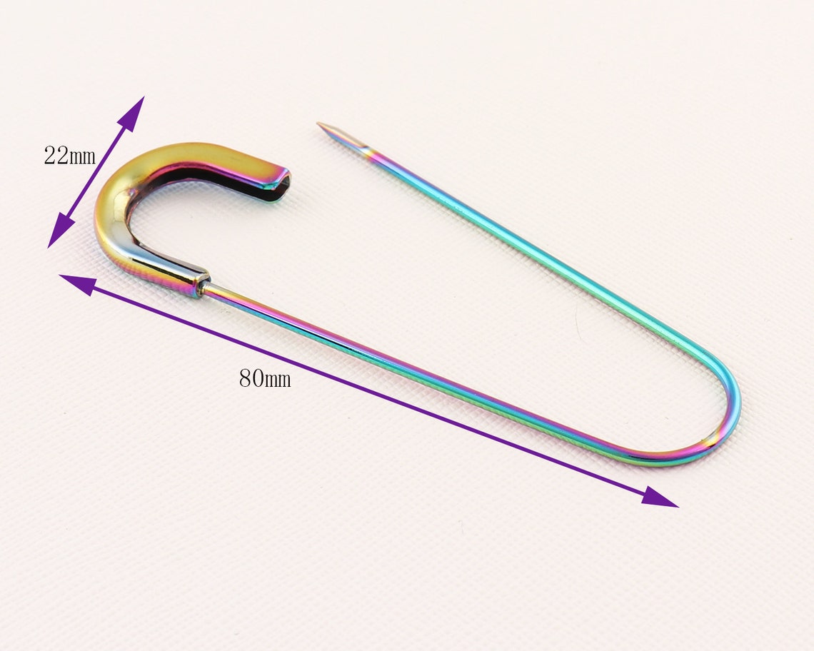 8pcs Rainbow Safety Pins Colorful Charming Safety Pin Metal | Etsy